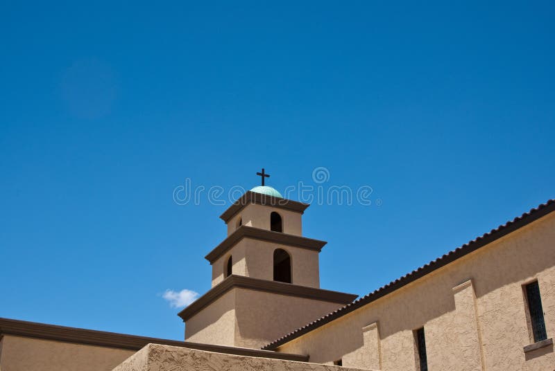 Church Rooftop stock photo. Image of blue, cross, adobe - 25001672