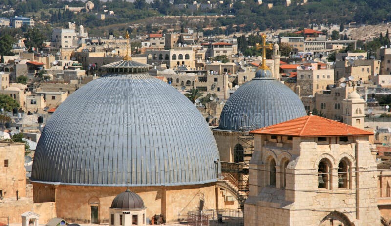 Church rooftop Jerusalem. stock photo. Image of cityscape - 55428868