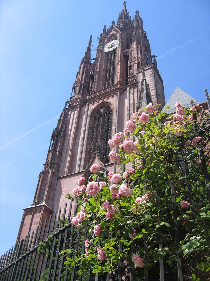 Church and Roses stock image. Image of europe, germany - 10969797