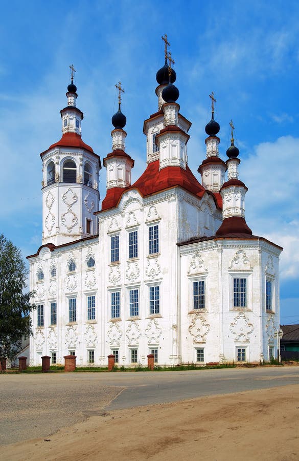 Church in Russian Baroque Style in Totma Stock Photo - Image of ...