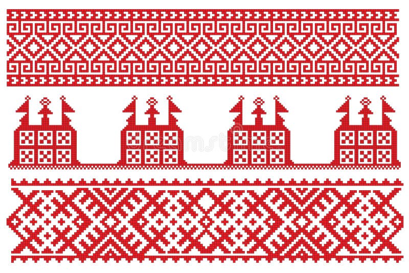 Russian Embroidery Old Pattern Stock Vector - Illustration of isolated ...