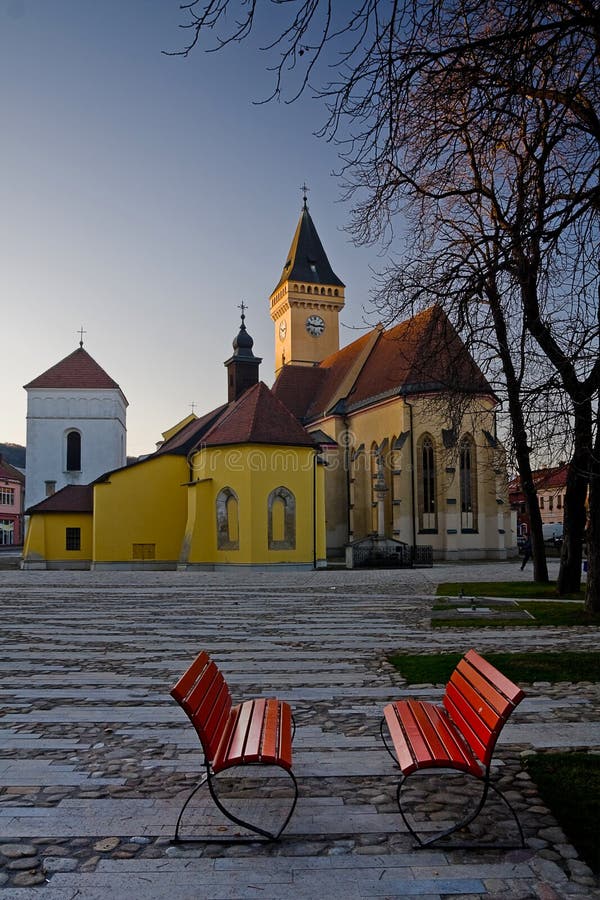 Church in Sabinov stock photo. Image of cross, tower - 30493798
