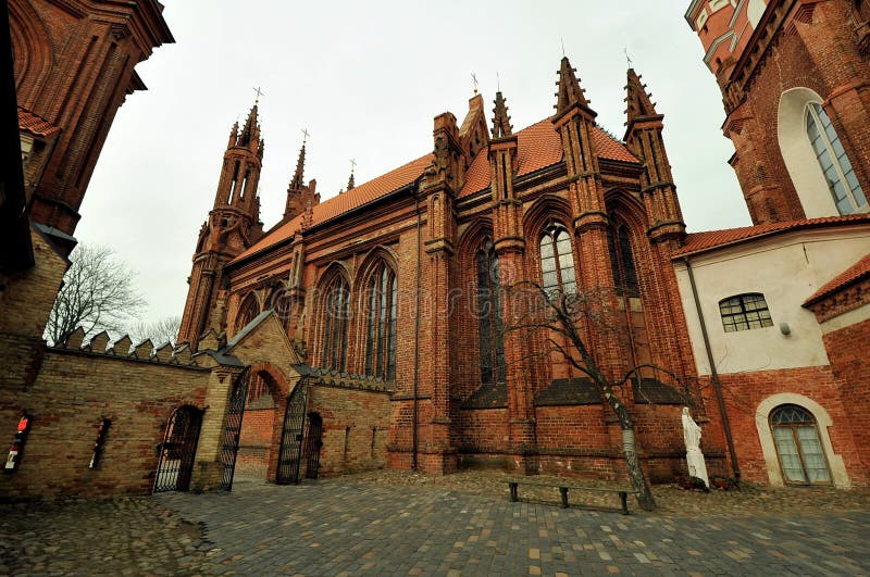 Church of Saint Anna, Vilnius, Lithuania Stock Photo - Image of ...