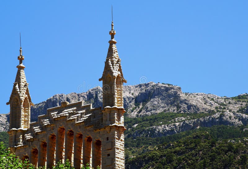 Church of Saint Bartholomew in Soller Stock Image - Image of christian ...