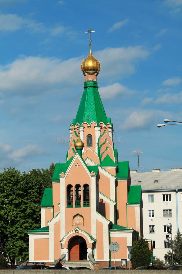 Church of saint Gorazd editorial photography. Image of blue - 92788562