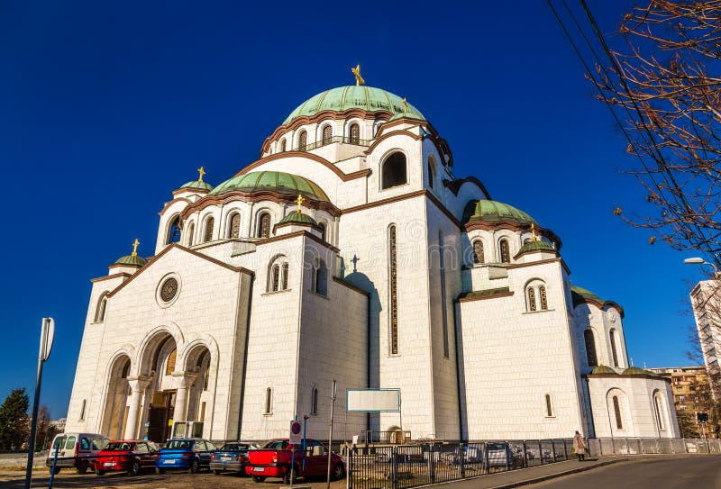 Church of Saint Sava in Belgrade Stock Image - Image of european ...