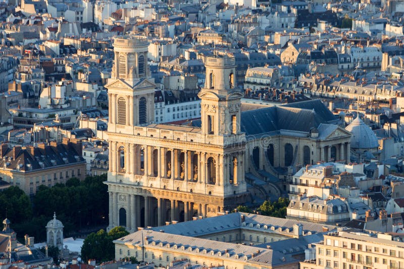 Church of Saint-Sulpice Paris Stock Photo - Image of cathedral, sulpice ...