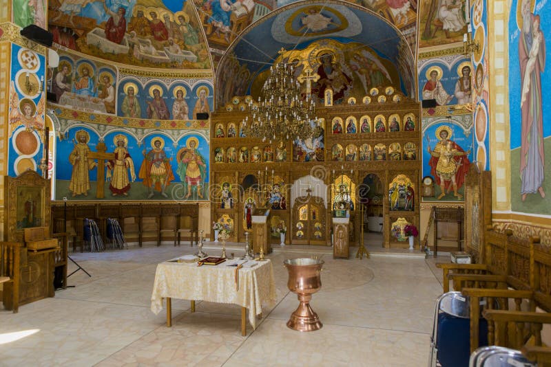 Priest Table Arrangement for the Baptism Ceremony Stock Photo - Image ...