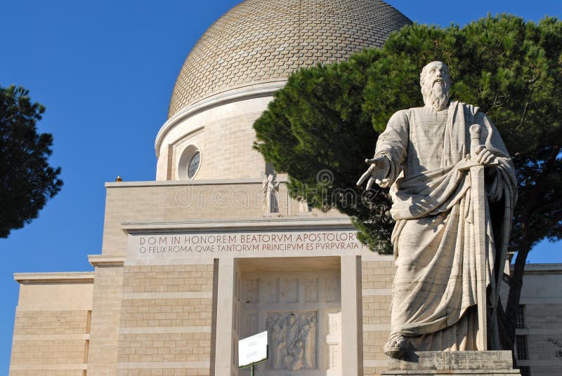 Church of the Saints Peter and Paul in Rome Stock Photo - Image of ...
