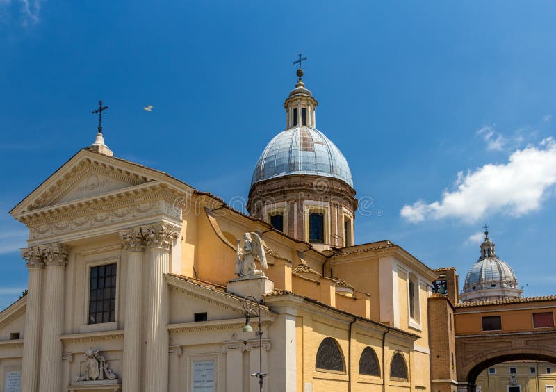Church San Rocco in Rome, Italy Stock Photo - Image of italy, angel ...