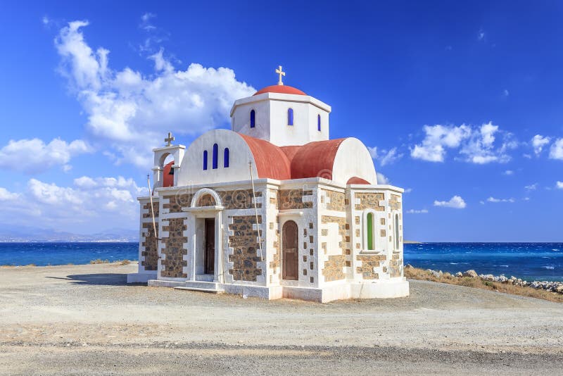 Church by the Sea. Crete. Greece Stock Photo - Image of trust, europe ...