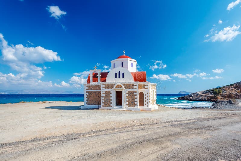 Church by the Sea. Crete. Greece Stock Photo - Image of trust, europe ...