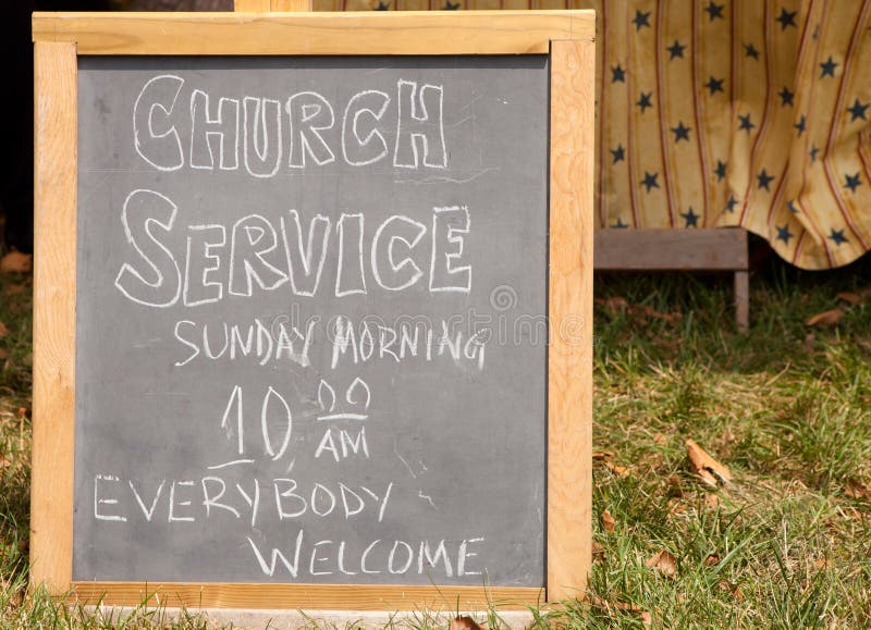 Welcome Sunday Service Sign Stock Photos - Free & Royalty-Free Stock ...