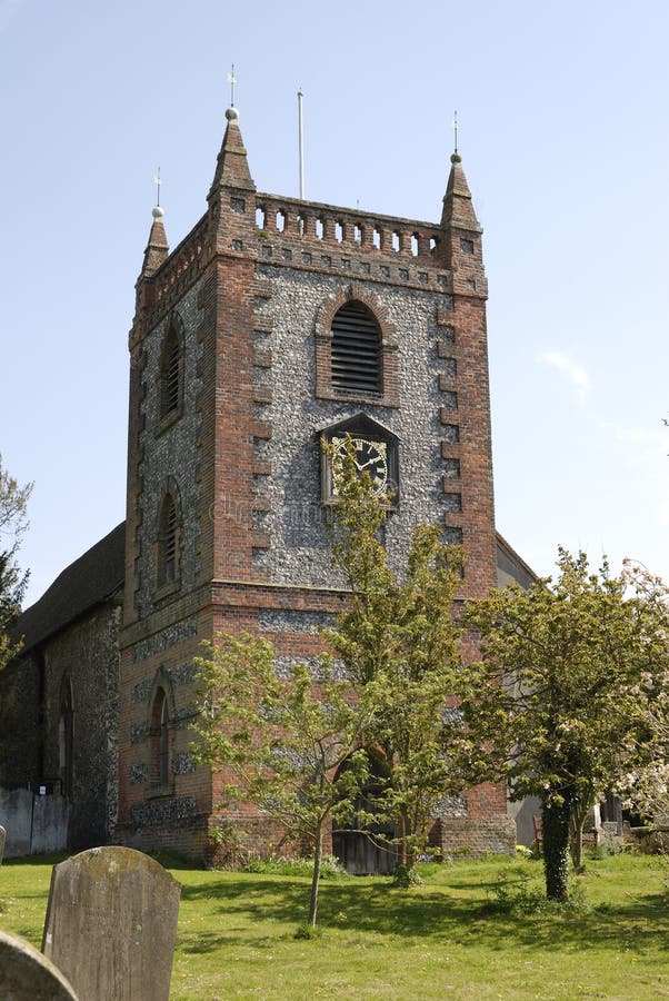 Church at Shoreham. Kent. England Stock Image - Image of tower ...