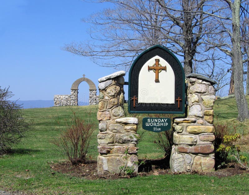 Church Sign stock image. Image of sign, worship, trees - 109969