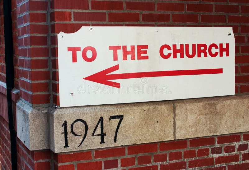 Church Sign stock image. Image of brick, church, ceremony - 187183