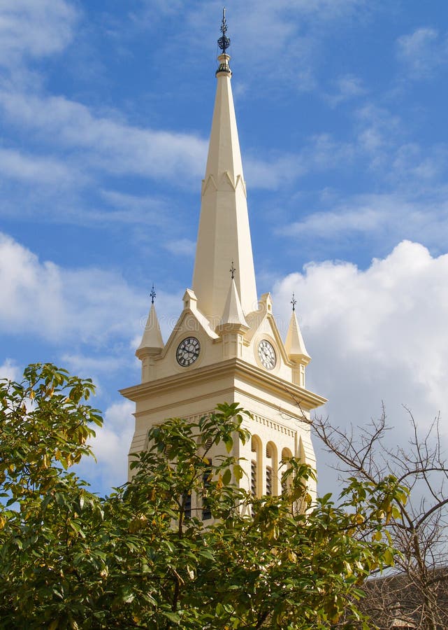 Church Spire Rising Skyward Stock Photo - Image of design, cross: 253256260
