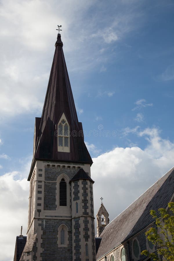 Church Spire, Kenmare, Ireland Stock Image - Image of clouds, religion ...
