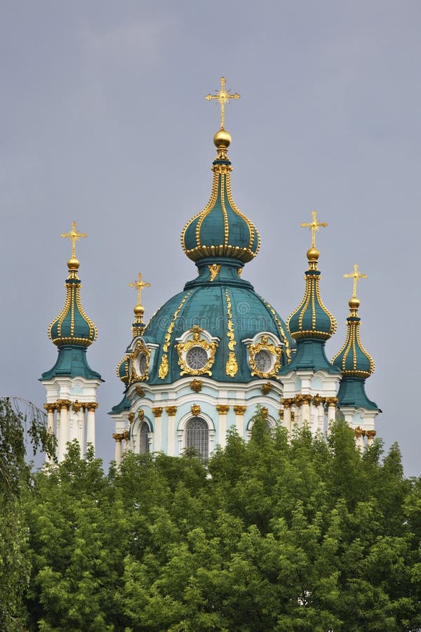 Church of St. Andrew in Kiev Stock Photo - Image of andrew, building ...