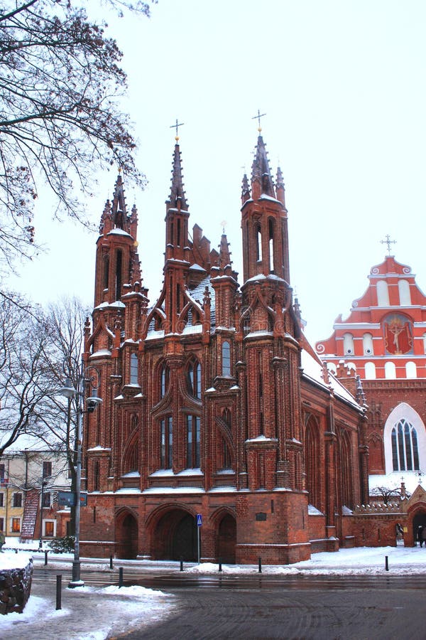 Church of St. Anne in Vilnius, Lithuania Stock Image - Image of vilnius ...