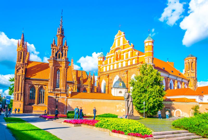 Church of St Anne in Vilnius, Lithuania...IMAGE Editorial Photography ...