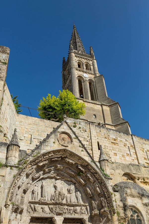 The Church in St. Emilion stock image. Image of monolithic - 51518629