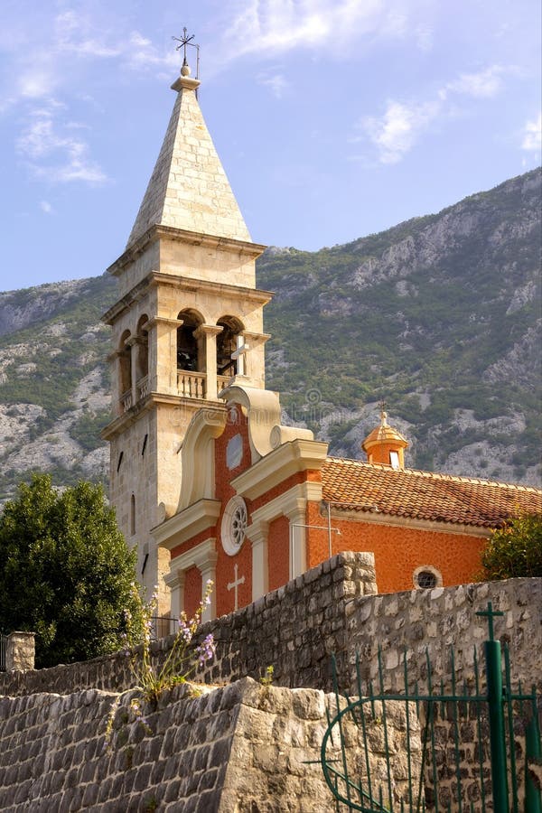 Church St. Eustachius in Dobrota, Kotor Montenegro Stock Photo - Image ...
