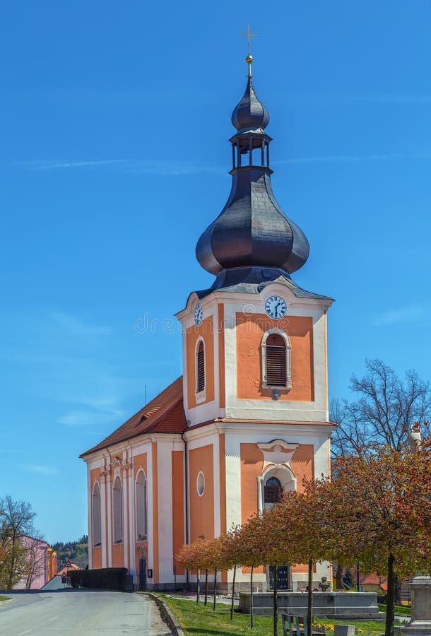 Church of St. Jacob, Kladruby, Czech Republic Stock Photo - Image of ...