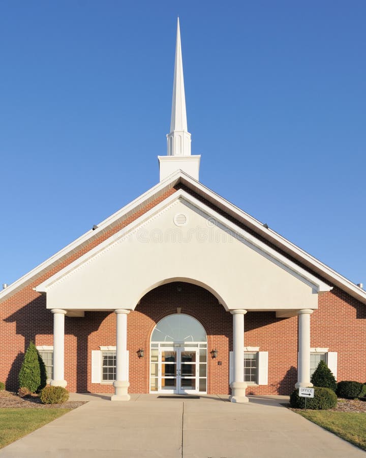 Entrance to modern church stock image. Image of architecture - 14094079