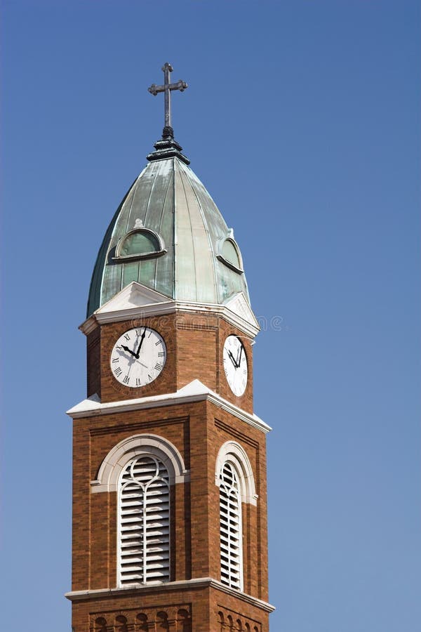 Church Steeple and Clock stock image. Image of vintage - 2017077
