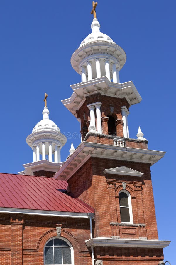 Church Steeple and Crosses, Reno NV. Stock Photo - Image of roof ...