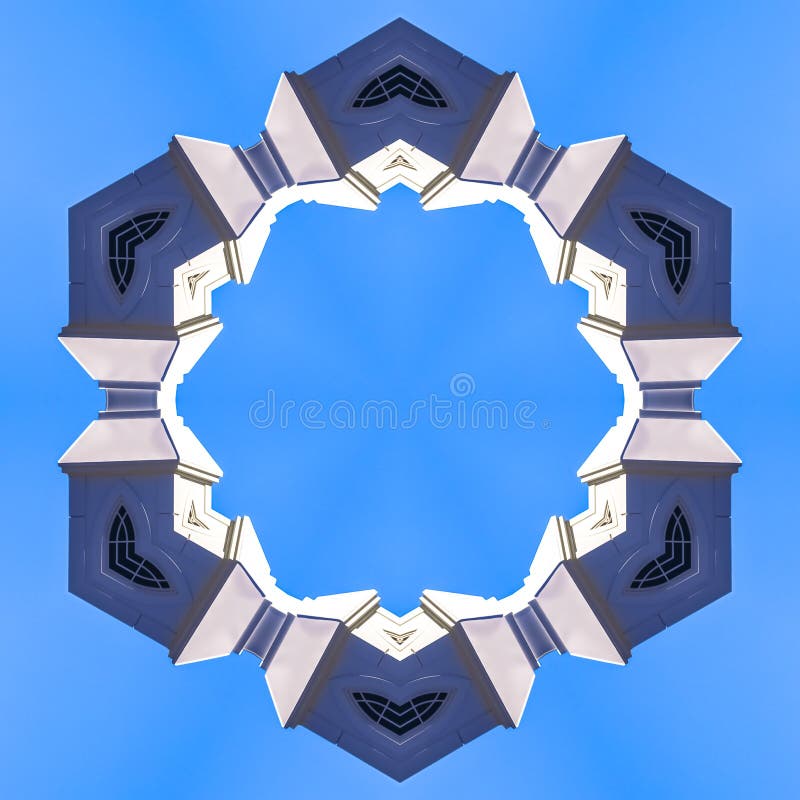 Church Steeple Formed into an Angular Ring Stock Illustration ...