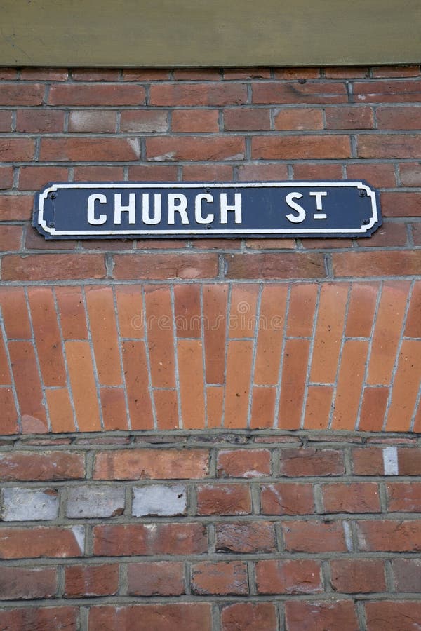 Church Street Sign stock photo. Image of britain, wall - 191723860