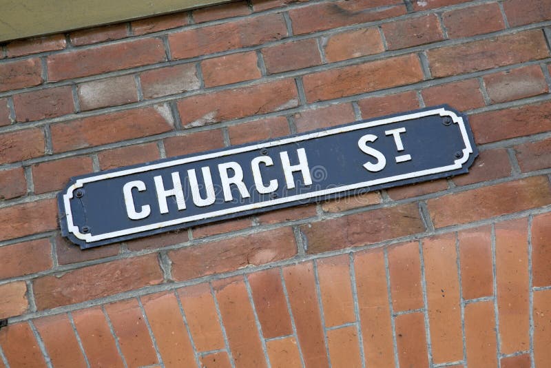 Church Street Sign stock image. Image of britain, wall - 191723865