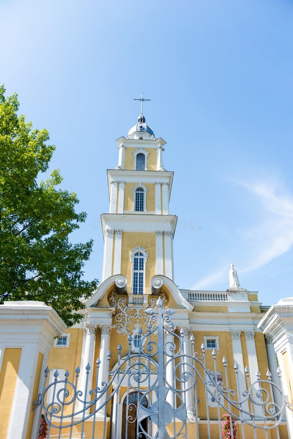 Church in summer editorial photo. Image of yellow, religion - 64022411