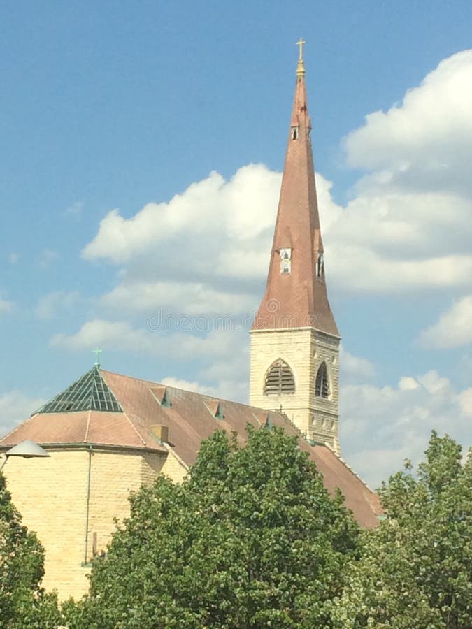 Church in summertime stock image. Image of summer, sunlight - 79250051