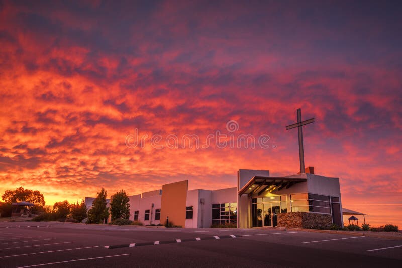 Church Sunrise stock image. Image of church, prayer, creation - 73015037