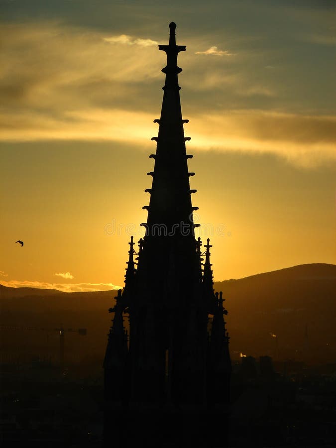 Church at sunset stock image. Image of male, hope, city - 13128201