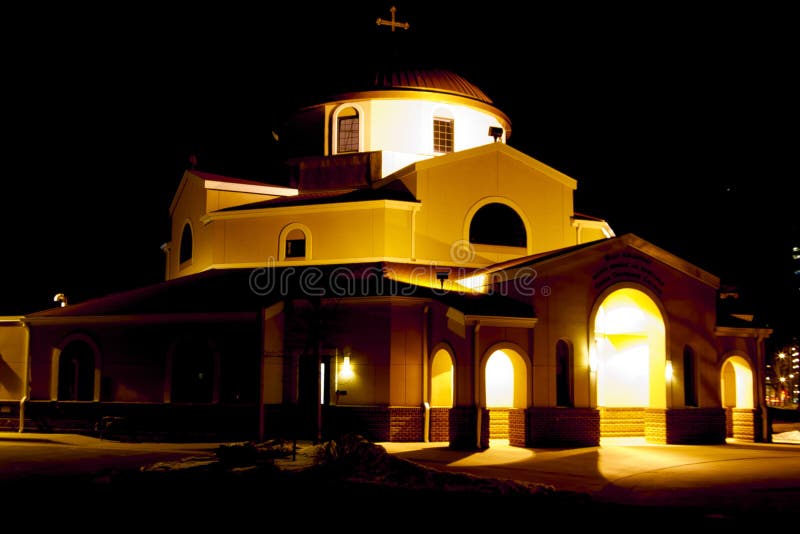 Church at Sunset stock photo. Image of dome, glow, church - 27209858