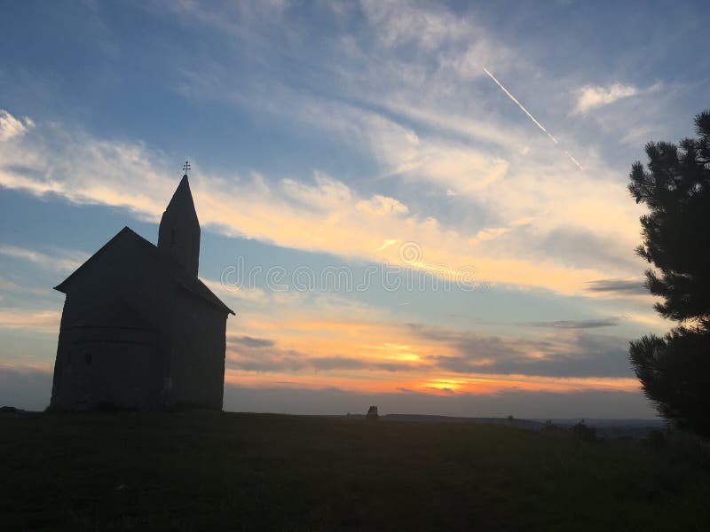 Church stock image. Image of monument, clouds, sunset - 92982871
