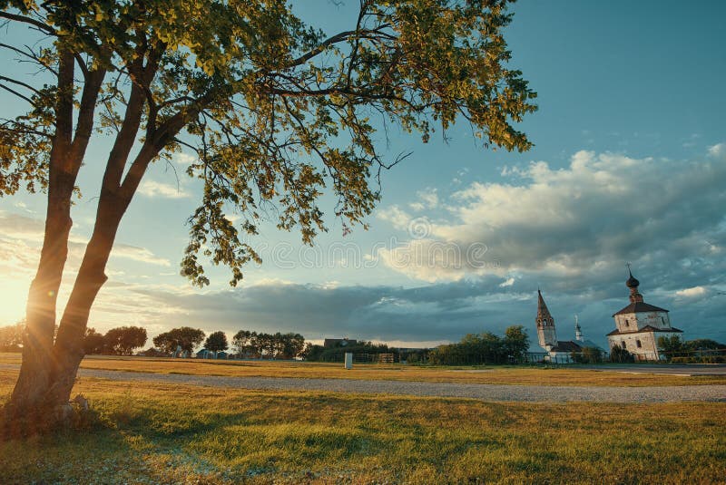 Church on a meadow stock image. Image of suzdal, religion - 107847955
