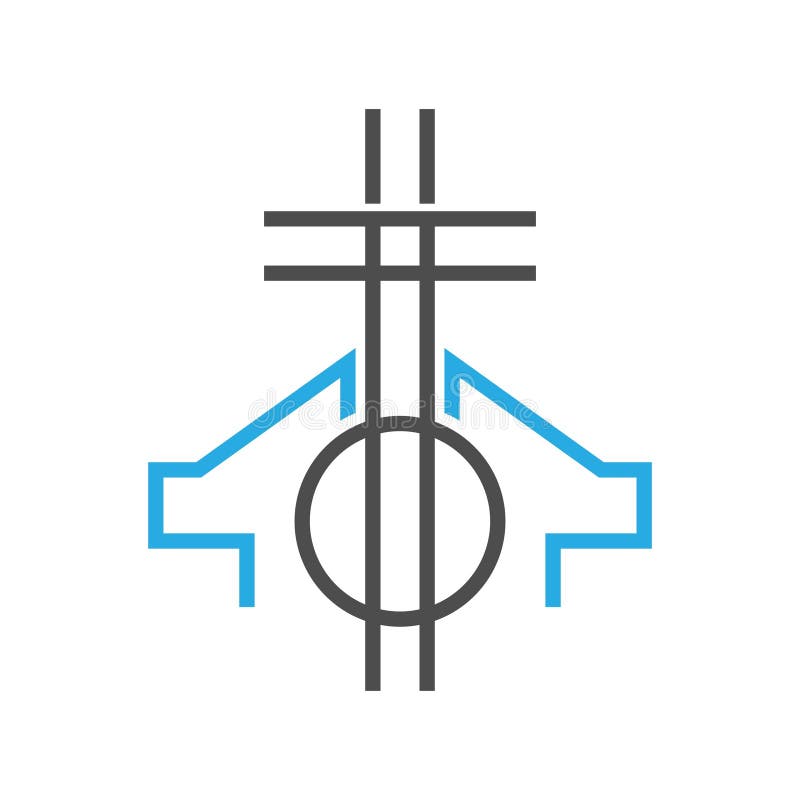Church symbol logo design stock vector. Illustration of church - 295025281