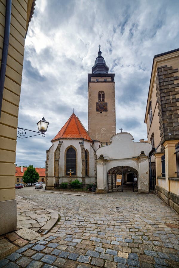 Telc, church editorial image. Image of architecture - 166999880