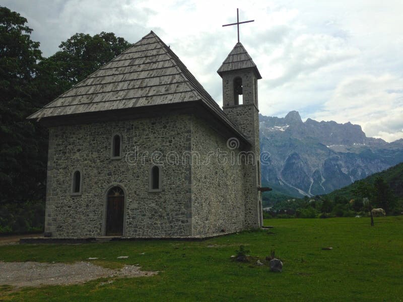 The Church of Thethi Albania Stock Photo - Image of stone, albania ...