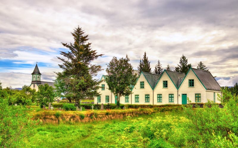 Church in Thingvellir National Park - Iceland Stock Image - Image of ...