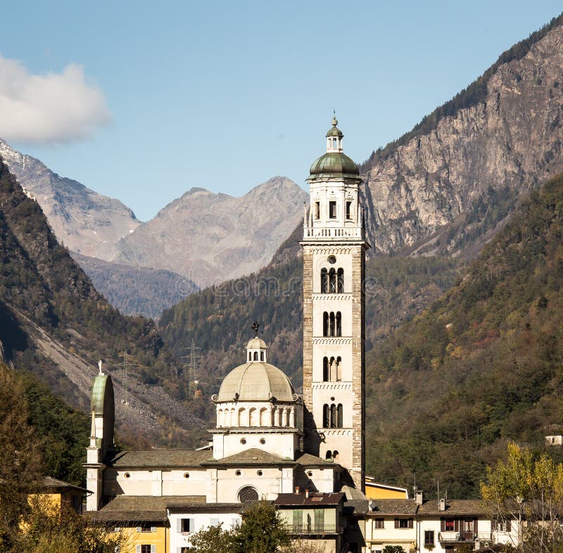 Church Tirano stock photo. Image of nature, tirano, alps - 50217392