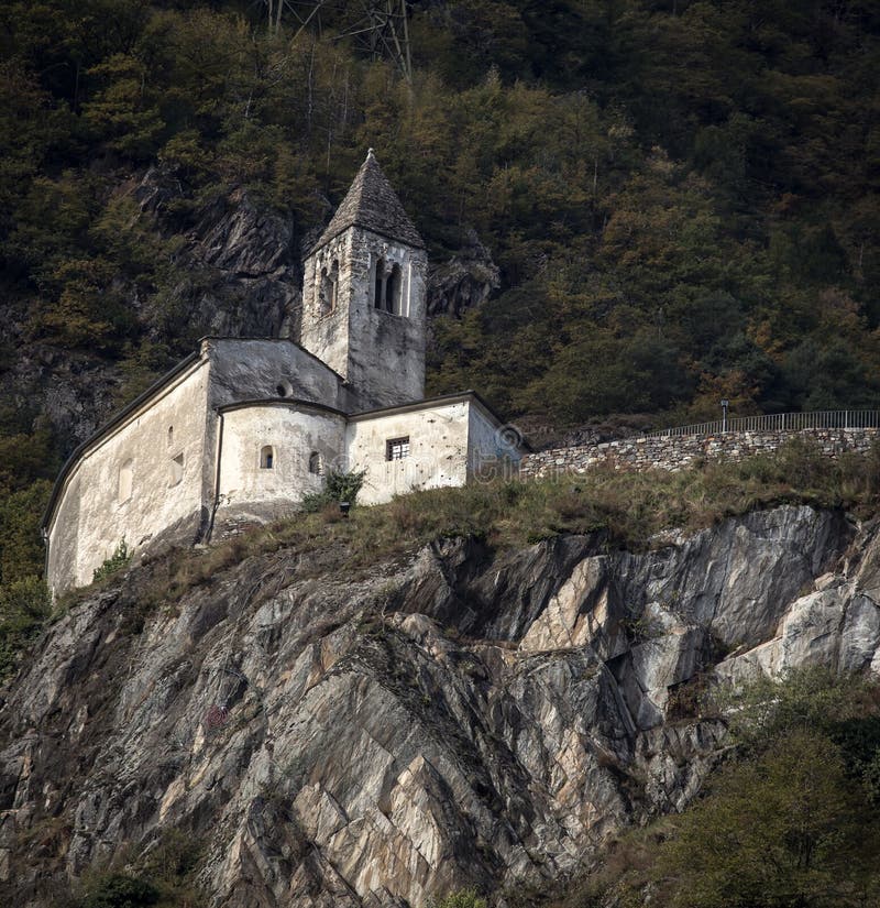 Church tirano on a rock stock photo. Image of shrine - 49881792