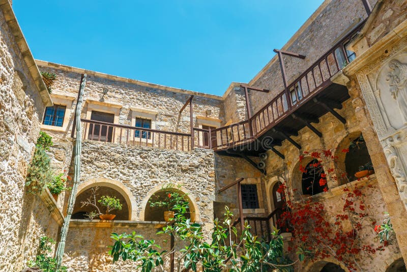 Church of Toplou Monastery, Crete Stock Image - Image of greek ...