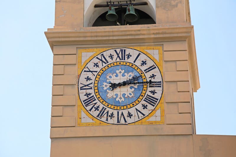 Tower Clock Capri stock image. Image of ceramic, roman - 212911725