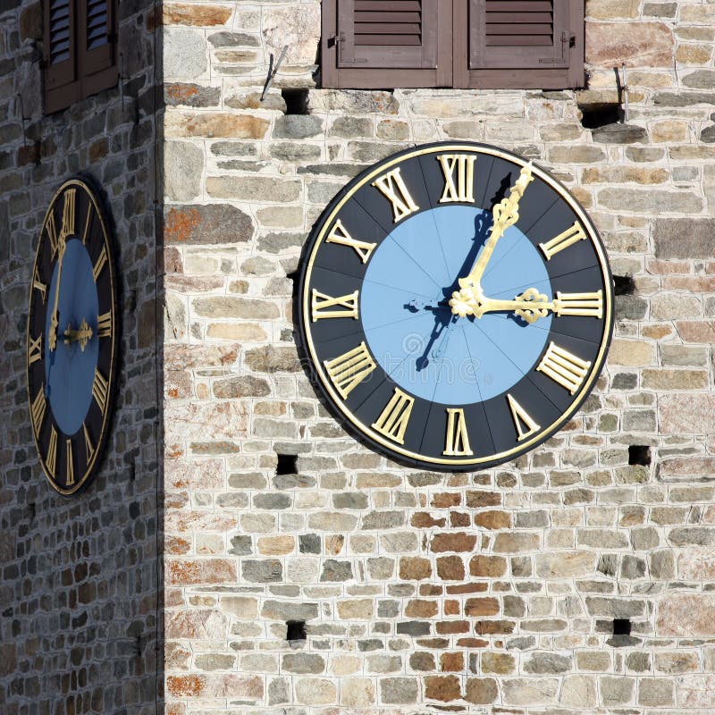 Church clock detail stock photo. Image of time, round - 18077440
